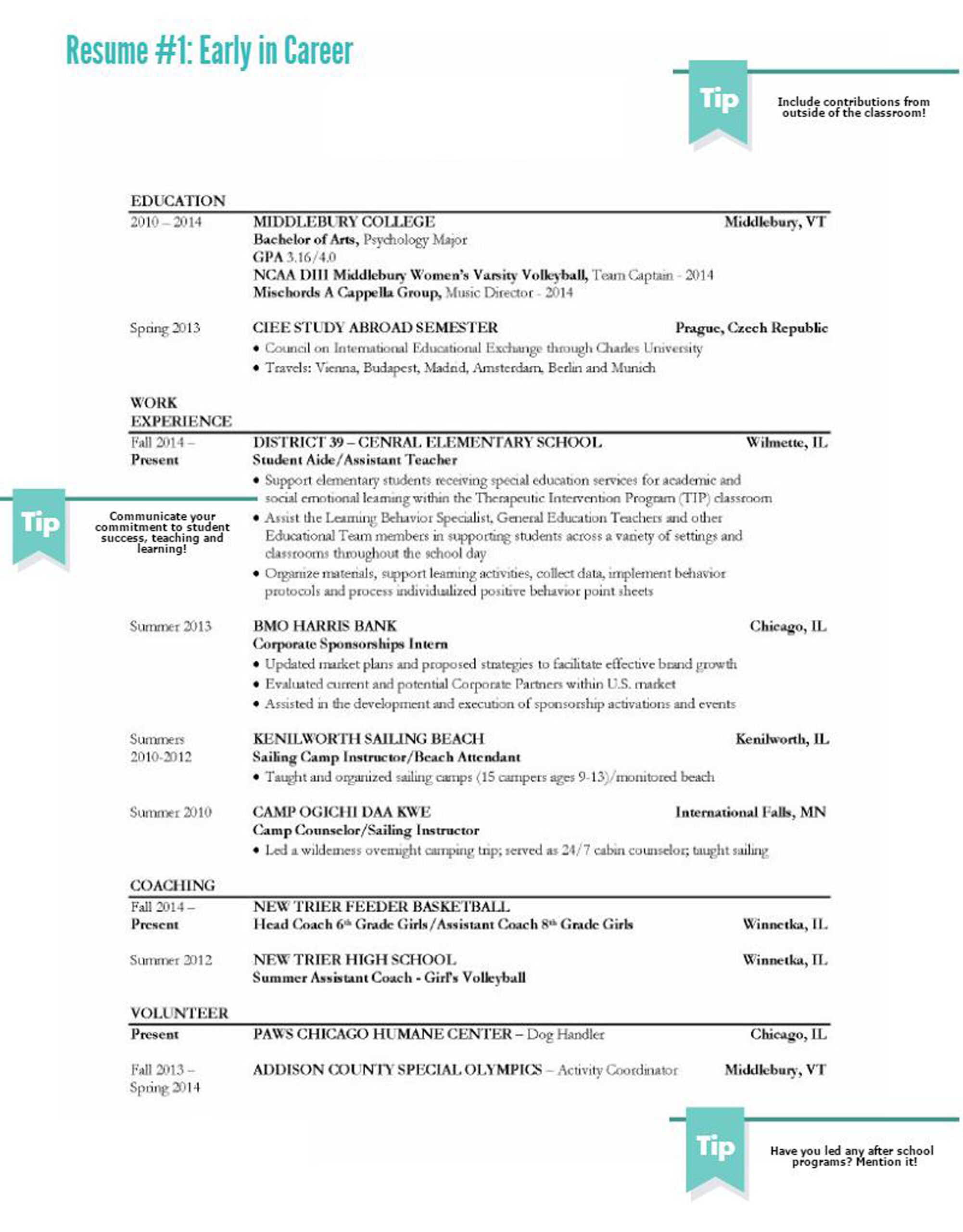 Sample Resume Series Part I: New Teacher - Carney Sandoe & Associates